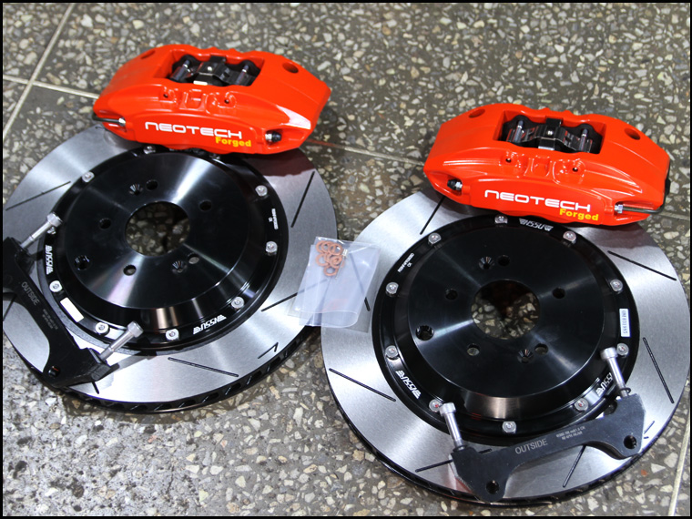 [스팅어] 브레이크튜닝 프론트 네오테크6p EX 고성능브레이크 , 리어 네오테크 NF 4P , 380mm 로터